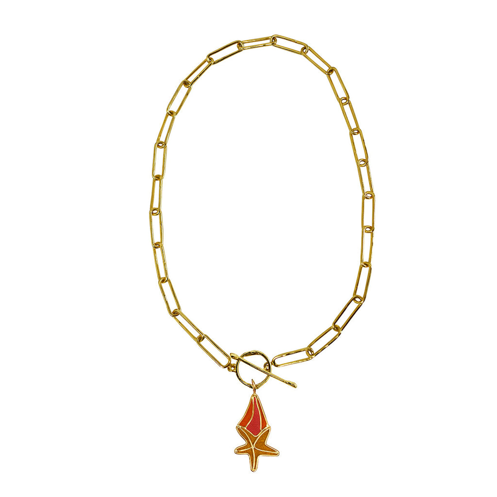 Chain link thin shooting star by Amulettos – Amulettos.com